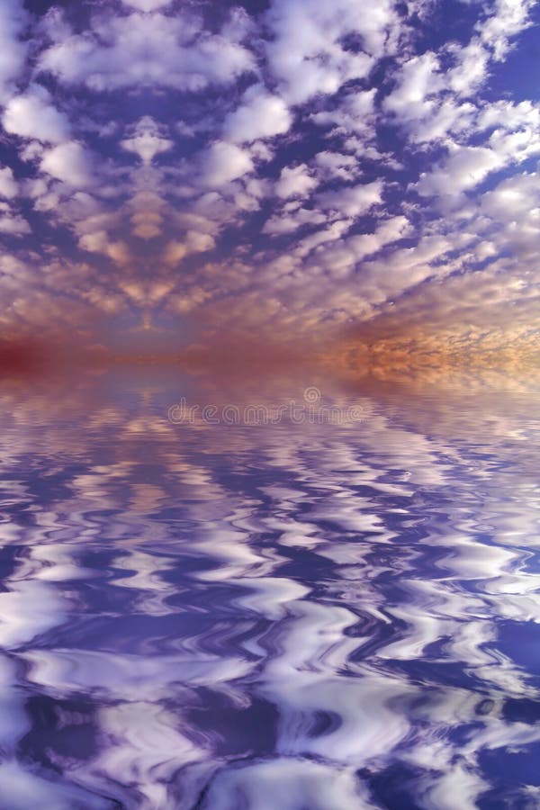 Beautiful Sunset Sky with Reflection Stock Photo - Image of harmony ...