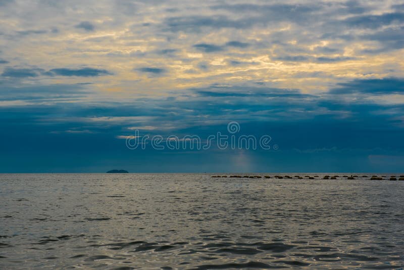 Beautiful Sunset and Sky of the Sea, Perfect Sky and Water. Stock Photo ...