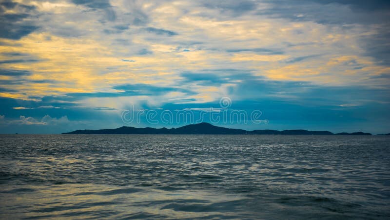 Beautiful Sunset and Sky of the Sea, Perfect Sky and Water. Stock Photo ...