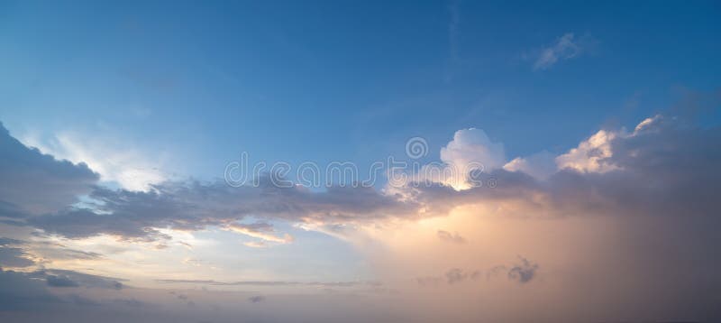 Beautiful Sunset Sky with Some Clouds Stock Photo - Image of ...