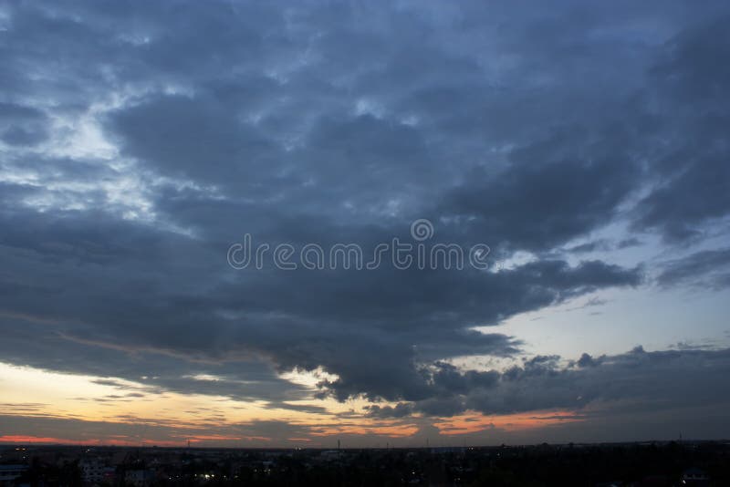 Beautiful Sunset Sky with Twilight Background. Stock Image - Image of ...