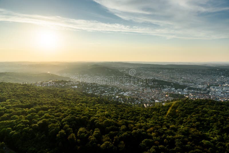 Beautiful Sunset at Stuttgart City, Germany Stock Photo - Image of ...