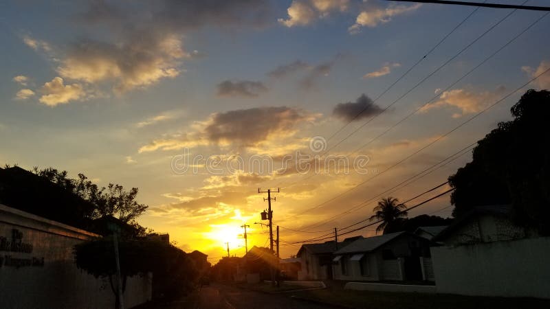 Beautiful Sunset Sun Sky Jamaica Stock Image - Image of sunset, jamaica ...