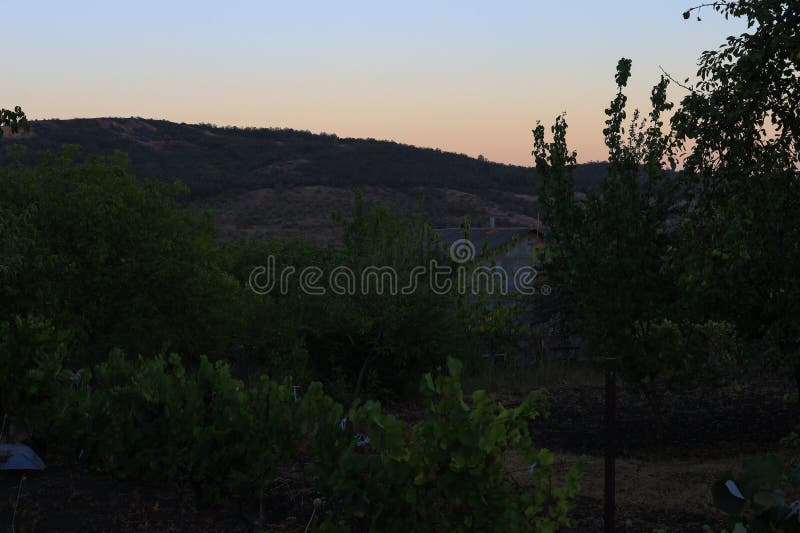 Beautiful Sunset Time in the Countryside. Evening Twilight after Sunset ...