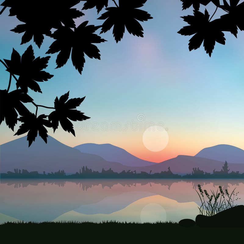 Sunsets, Vector Illustrations Stock Vector - Illustration of greeting ...