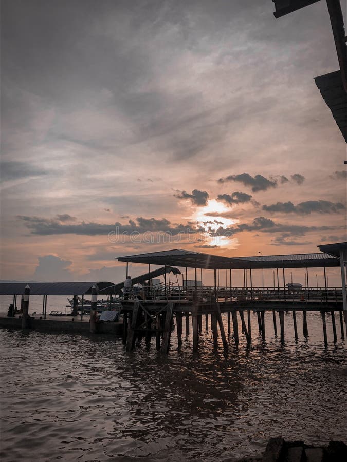 Beautiful Sunset View from the Bridge Stock Photo - Image of bridge ...