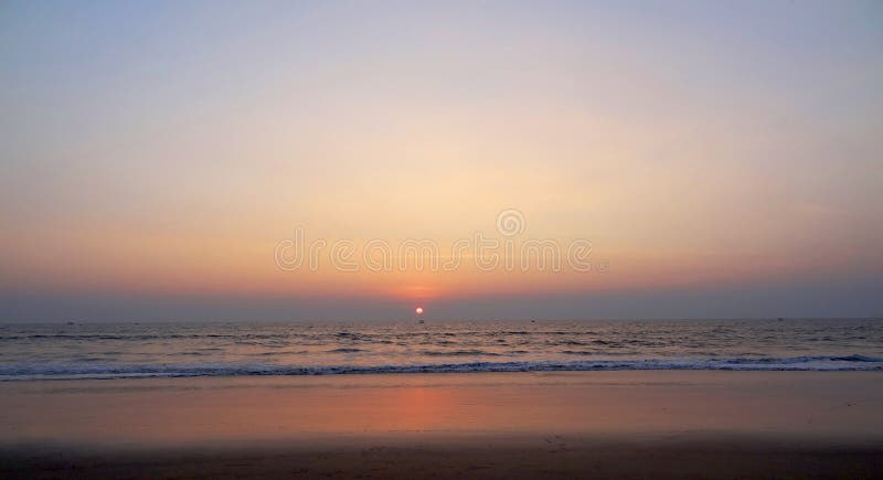 A Beautiful Sunset View of Goa Beach Stock Photo - Image of nature ...