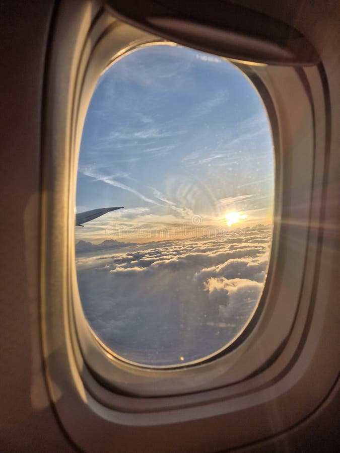 Beautiful Sunset View from Inside Window Aircraft Stock Image - Image of aircraft, view: 316192409