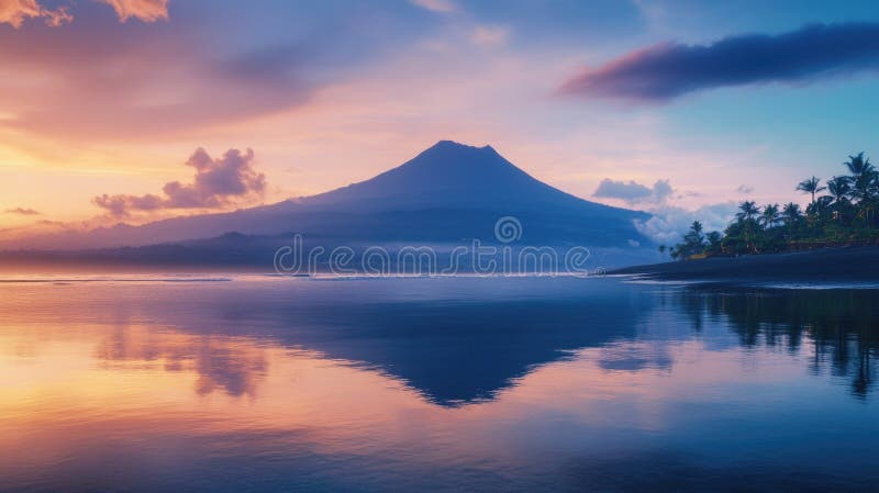 Beautiful Sunset View of Mauna Loa, Big Island Stock Image - Image of ...