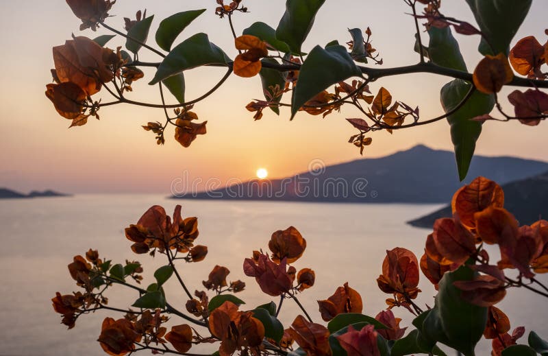 Beautiful Sunset View on the Mediterranean Sea, Turkey Stock Photo ...