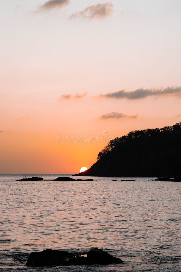 Beautiful Sunset View Potrait at South Goa Stock Photo - Image of ...