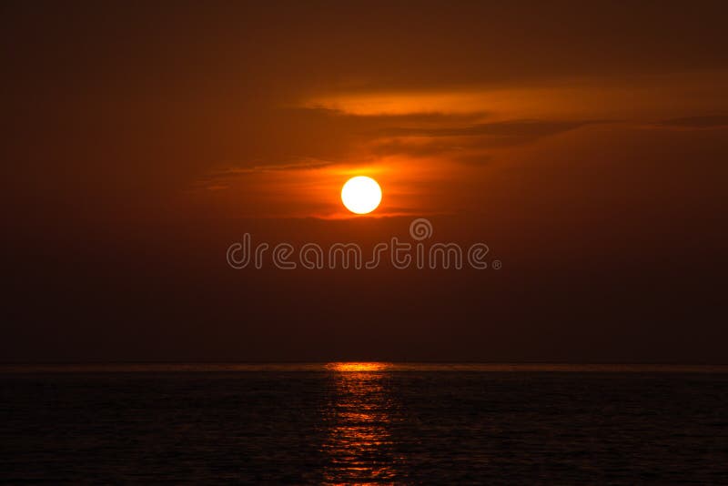 The beautiful sunset stock photo. Image of thailand, water - 93226450