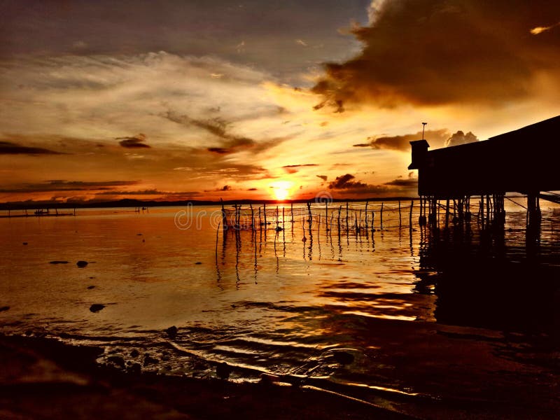 Beautiful Sunset on Wednesday Stock Photo - Image of wednesday, seaside ...