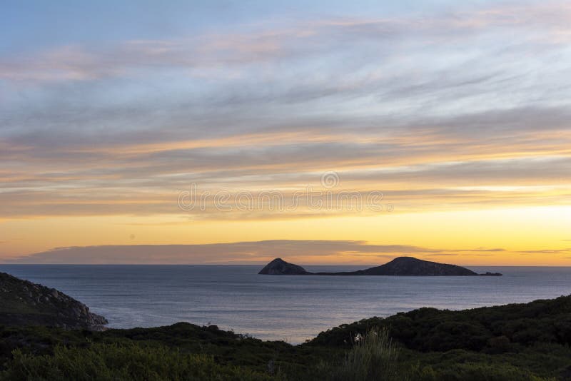 Beautiful Sunset on Wilsons Promontory Stock Image - Image of coast ...