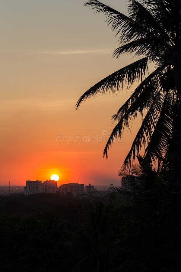 Beautiful sunset in Yangon stock photo. Image of outdoors - 90753792