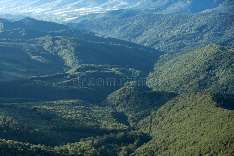 Beautiful Sunshine Over Mountain Range. Spring Nature Landscape. Stock ...