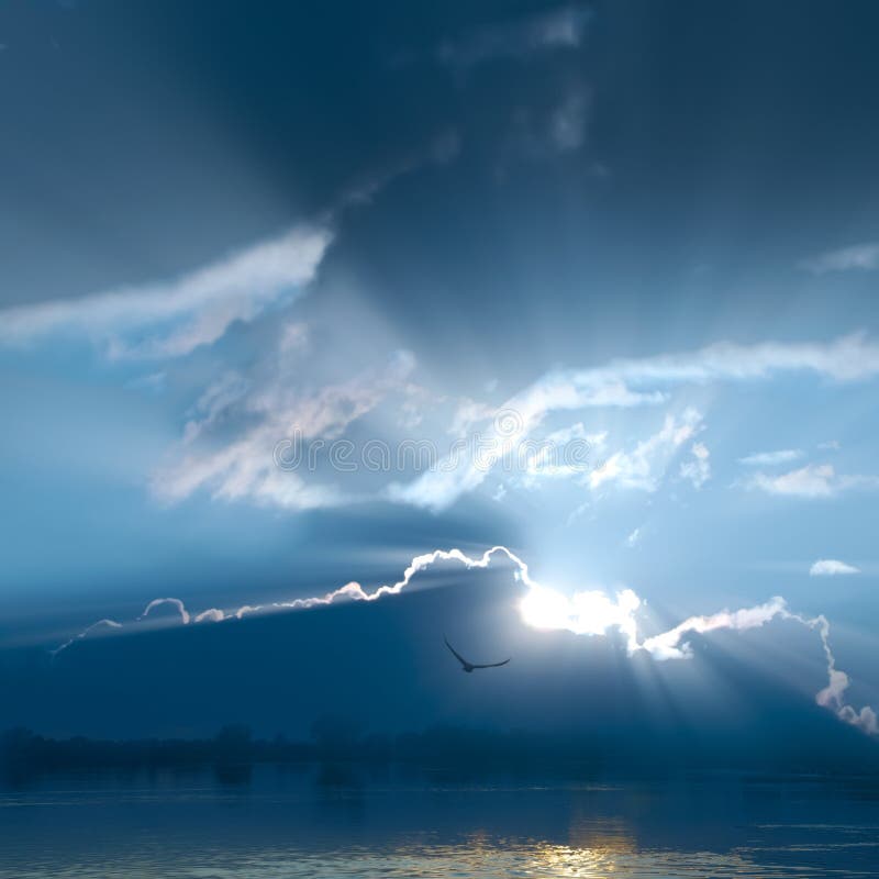 Beautiful Sunshine on Sky and Cloud. Stock Photo - Image of nature ...