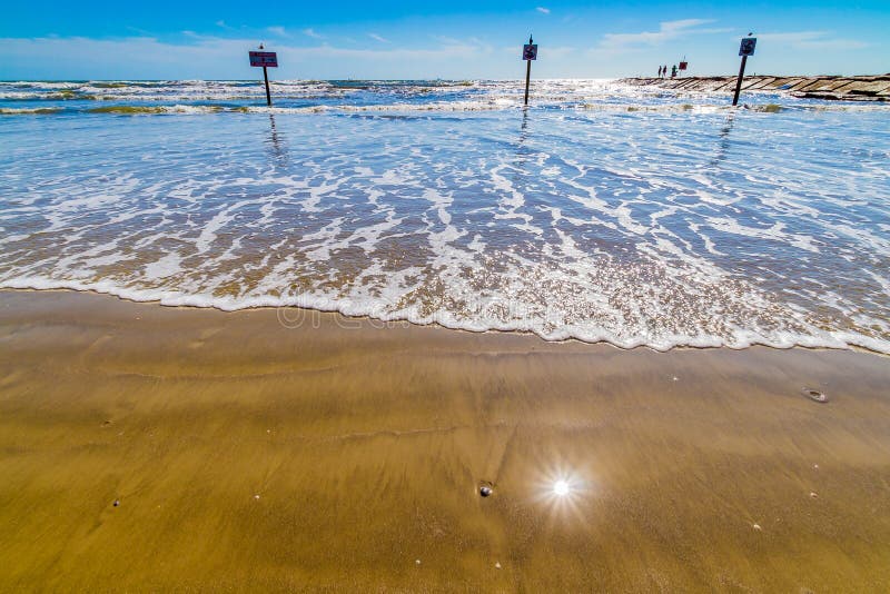 Beautiful Surf and Sand on a Summertime Ocean Beach. Stock Photo ...