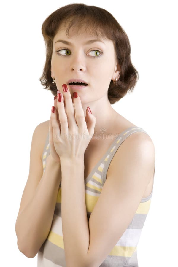 Beautiful surprised woman stock image. Image of faced - 5978527