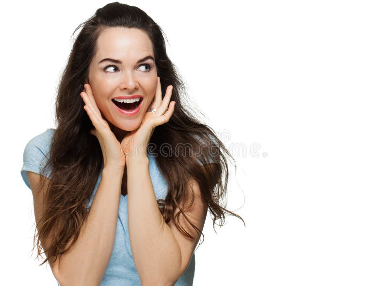 Beautiful surprised woman stock photo. Image of mouth - 31776238