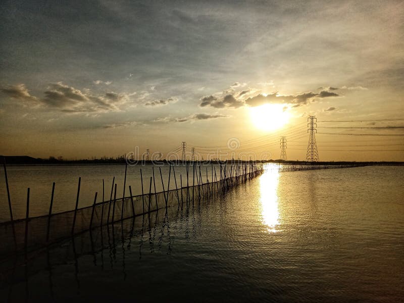 Beautiful Swamp Landscape at Sunset. Stock Photo - Image of cloud, dawn ...