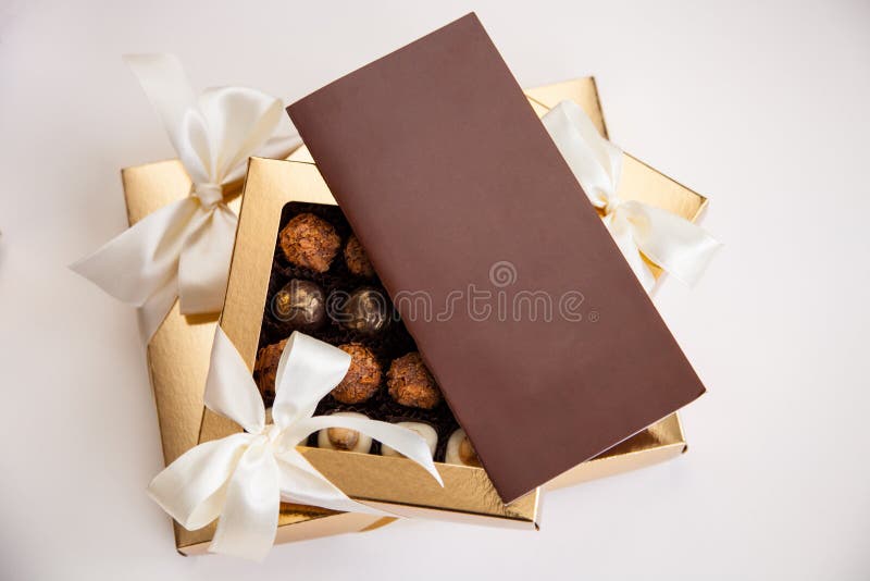 Beautiful Sweets in the Gift Box Stock Image - Image of paper ...