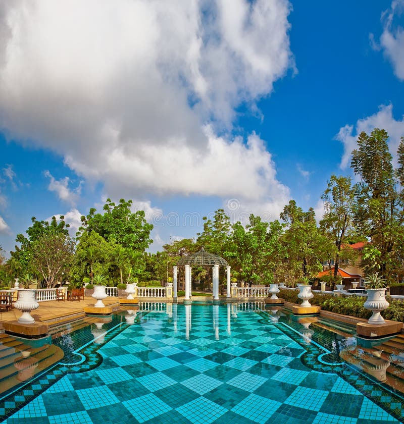 San Simeon, CA: Neptune Pool at Hearst Castle Editorial Photography ...