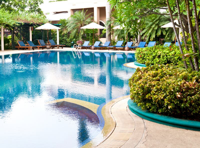 Beautiful swimming pool. stock photo. Image of colorful - 24996080