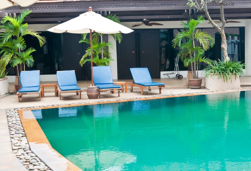 Beautiful swimming pool. stock image. Image of refreshing - 24996813