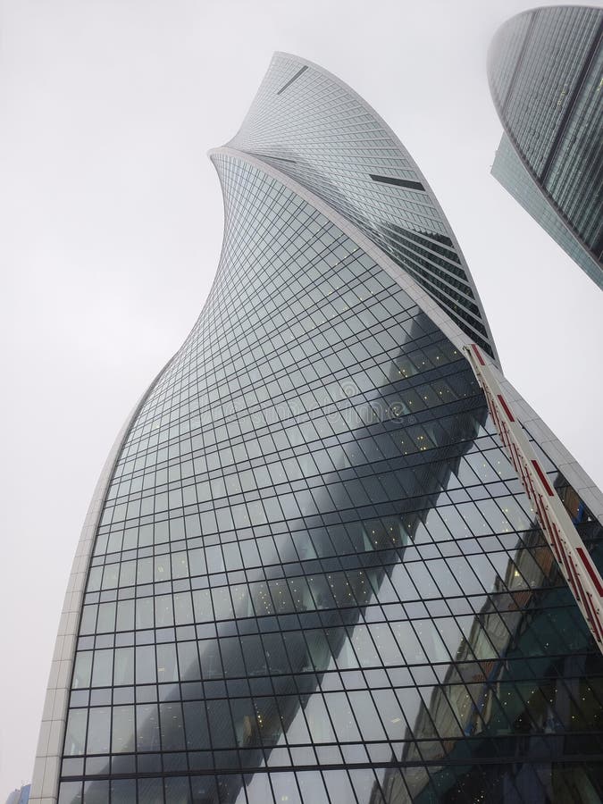 Beautiful Swirling Skyscraper Viewed from Bottom To Top Stock Image ...