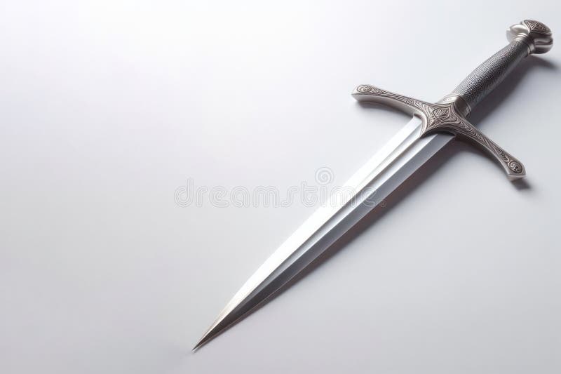 Beautiful Sword on a Light Background. Space for Text. Stock ...