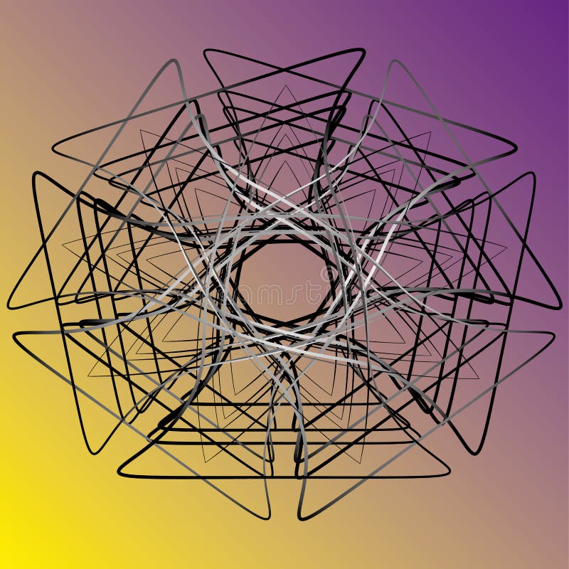 Beautiful and Symmetrical Geometric Pattern Stock Illustration ...