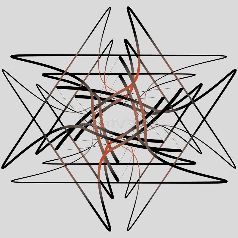 Beautiful and Symmetrical Geometric Pattern Stock Illustration ...