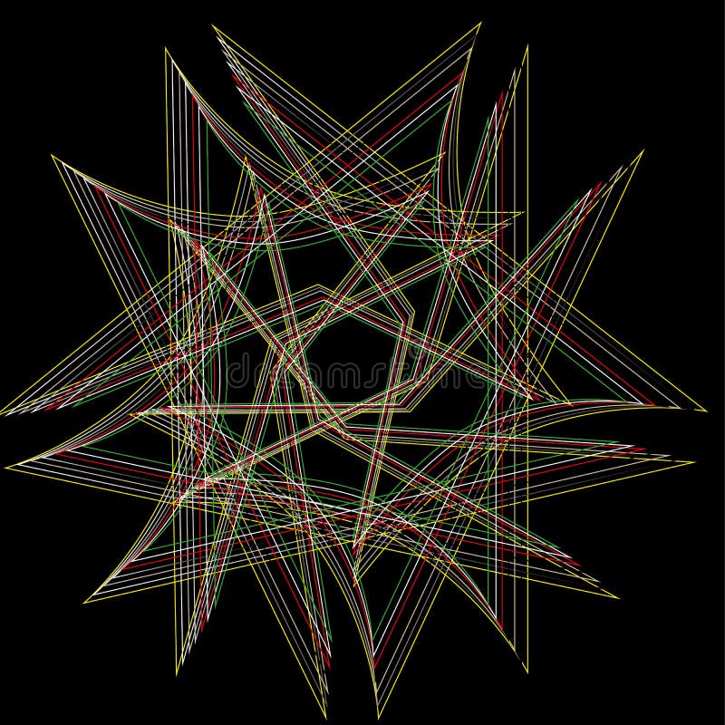 Beautiful and Symmetrical Geometric Pattern Stock Illustration ...