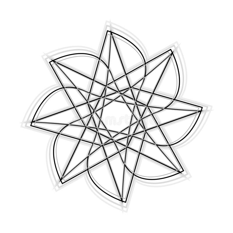 Beautiful and Symmetrical Geometric Pattern Stock Illustration ...