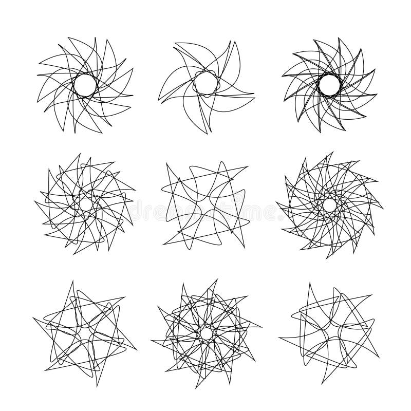 Beautiful and Symmetrical Geometric Pattern Stock Illustration ...