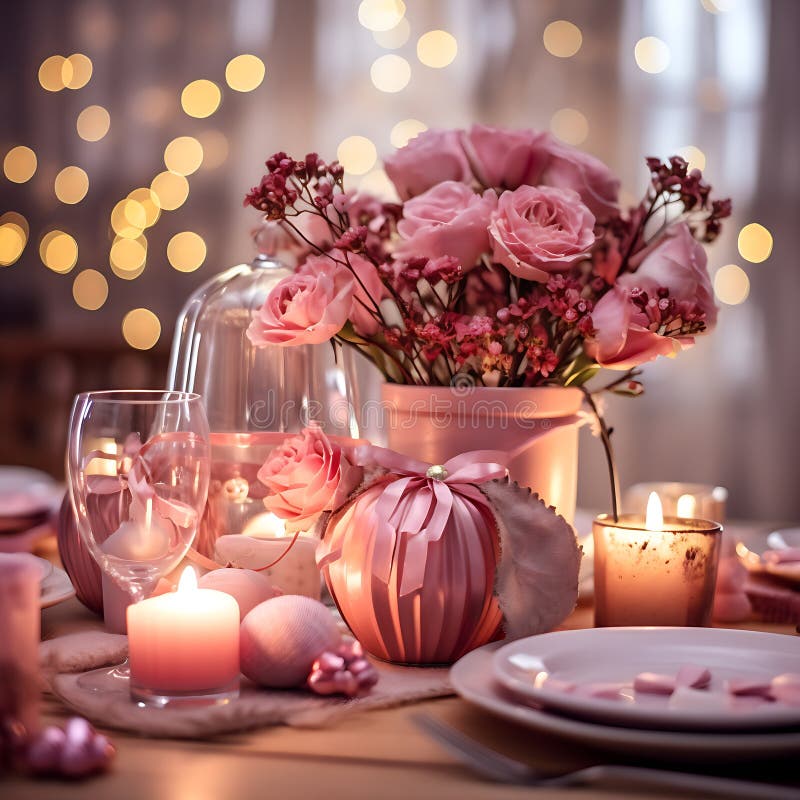 Beautiful Table Decorations for a Romantic Dinner Generated by ...