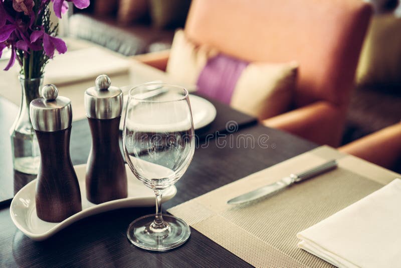 The Beautiful Table in a French Restaurant. Stock Photo - Image of food ...