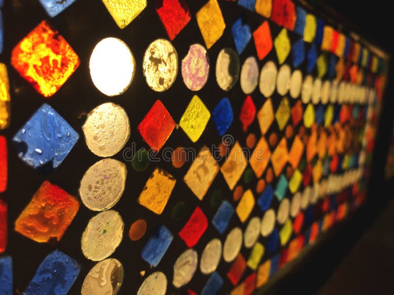 Beautiful Table Lamp , Colorful and Abstract Light Stock Photo - Image ...