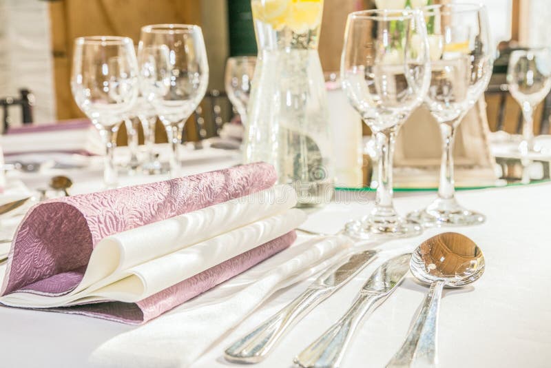 Beautiful Table Set for Some Festive Event Stock Photo - Image of ...