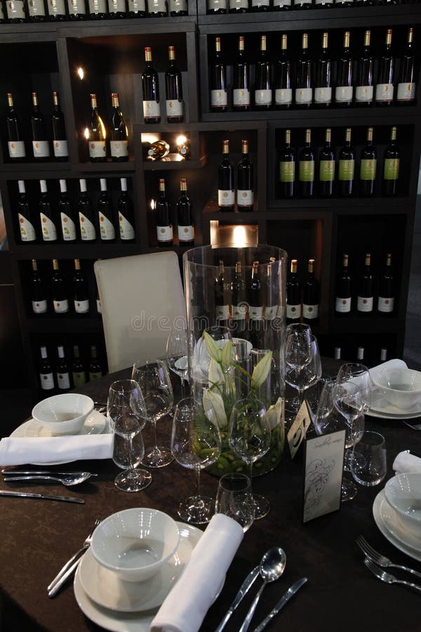 Beautiful Table Display Sidnay Silver Tissue Container Editorial Image ...