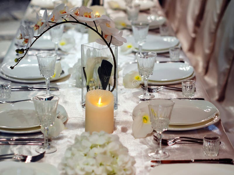 Beautiful table setting stock photo. Image of ideas, cafe - 65896502