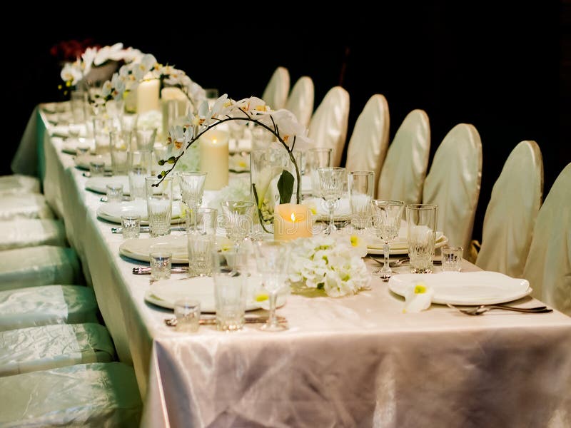 Beautiful table setting stock photo. Image of laid, dekoration - 65896504