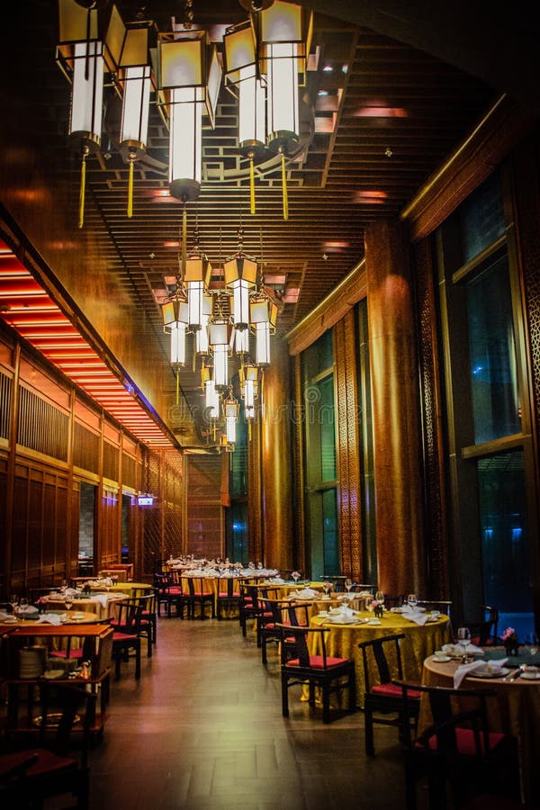 Table Setting in Beautiful Chinese Restaurant Stock Image - Image of ...