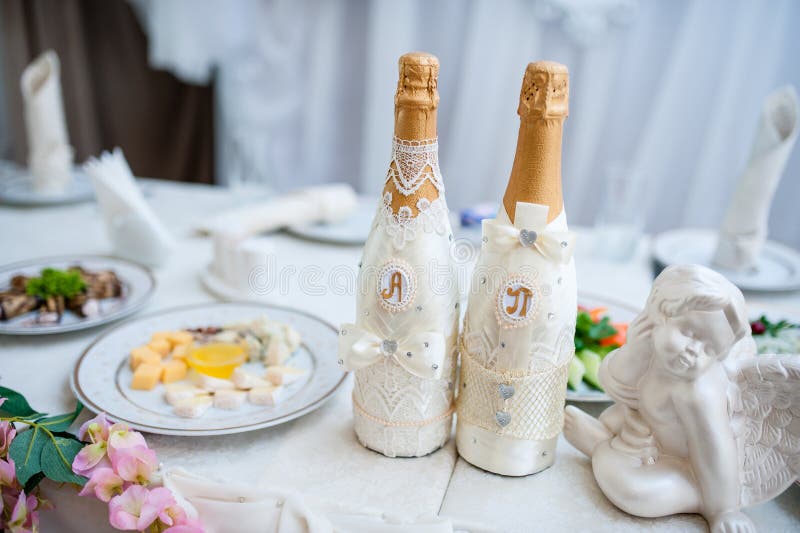 Beautiful Table Setting for a Festive Event. Wedding Decorations. Stock ...