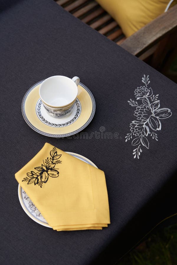 Beautiful Table Setting with Napkin Stock Image - Image of composition ...