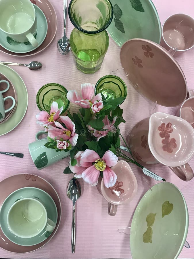 Beautiful Tableware and Table Setting Stock Image - Image of decor ...