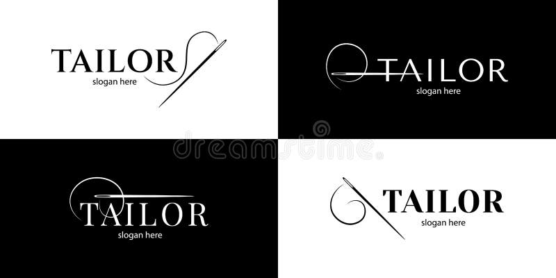 Beautiful tailor logo stock vector. Illustration of label - 247203650