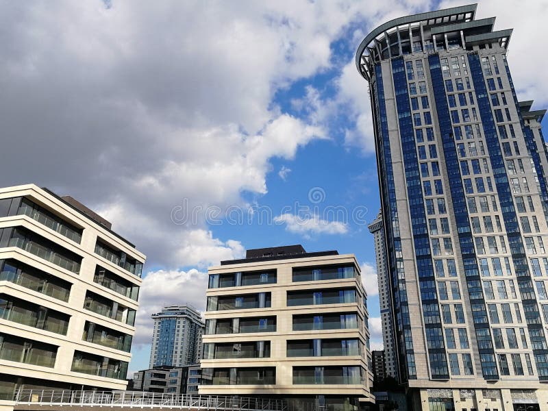 Beautiful Tall Beautiful Buildings in Moscow on the Background of a ...