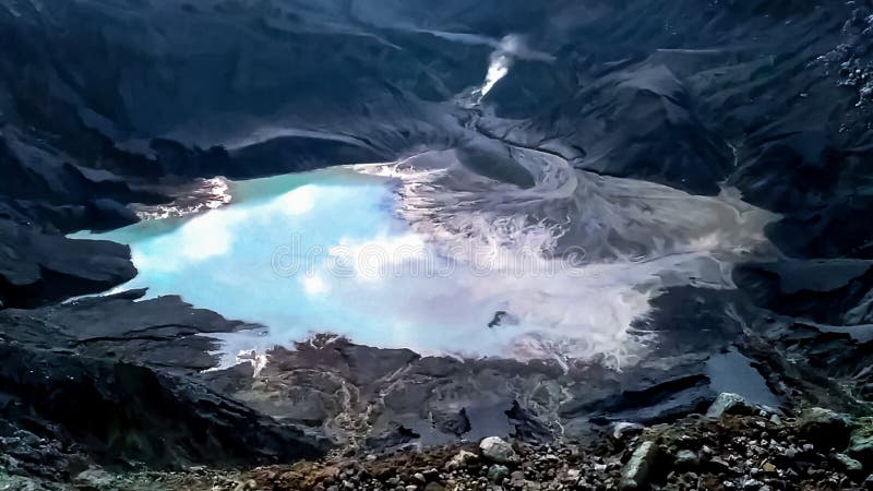 Beautiful Tangkuban Perahu Mountain Crater in Bandung, West Java. Stock ...